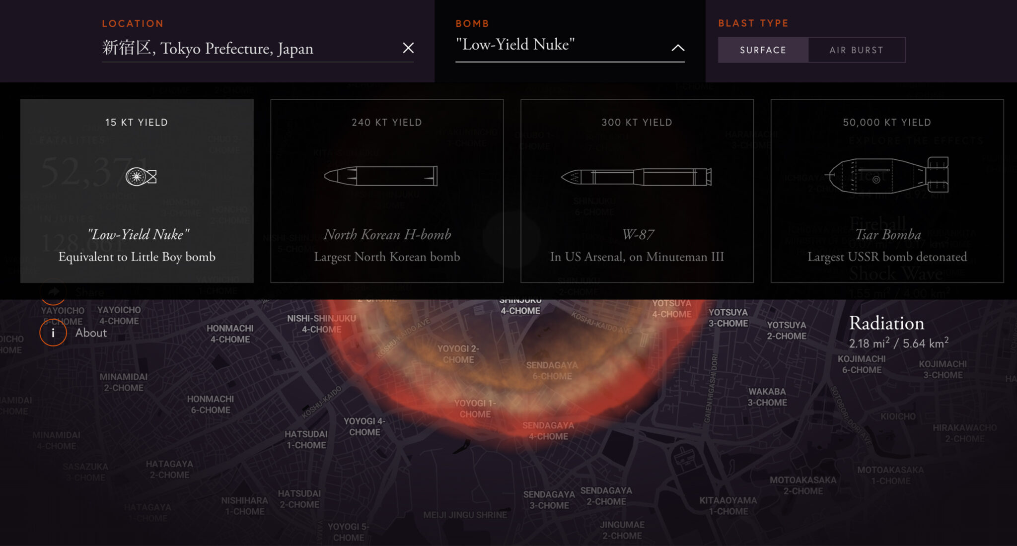 世界のあらゆる場所での核爆発をシミュレーションするサイト『OUTRIDER』 - Collection - Learning Design Lab.